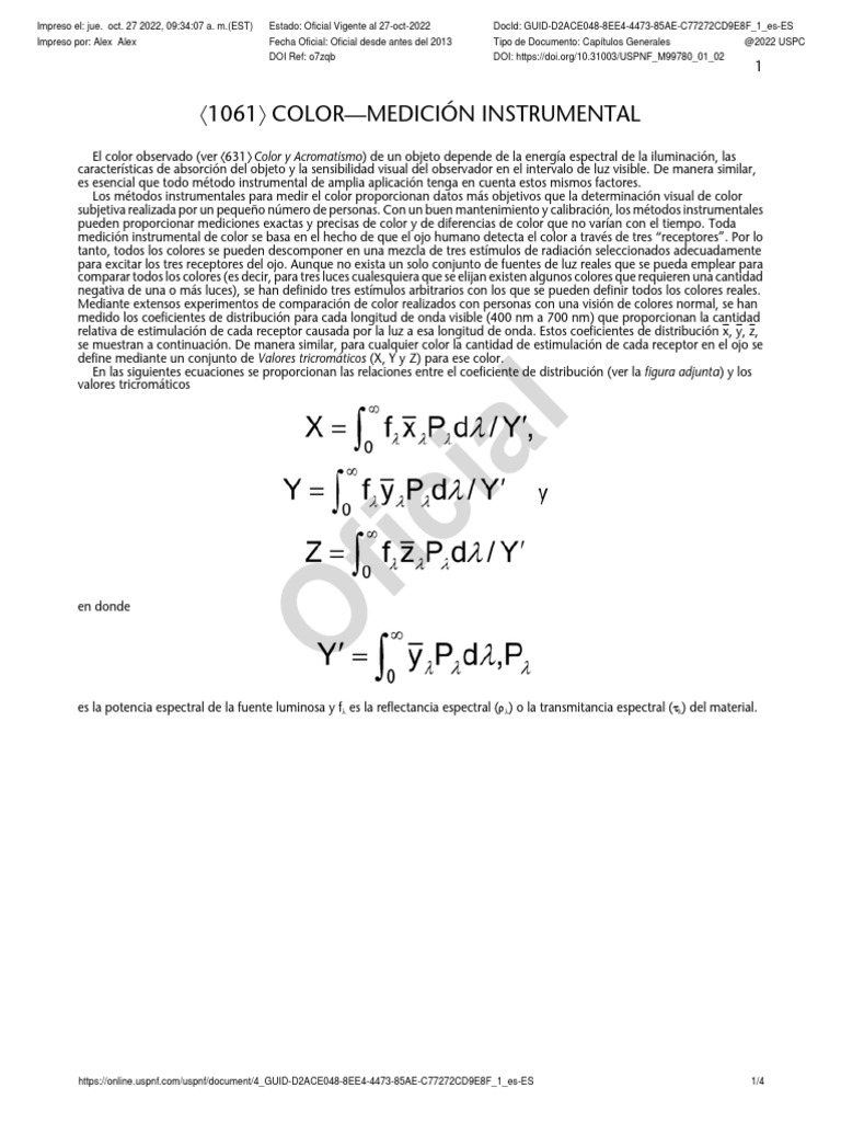 1061 Color-Medición Instrumental | PDF | Color | Medición