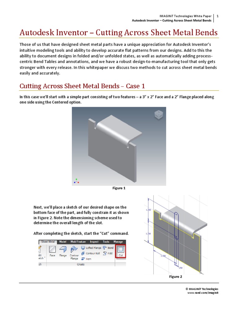 14245290 Autodesk Inventor Cut Across Bends | Sheet Metal | Computer ...