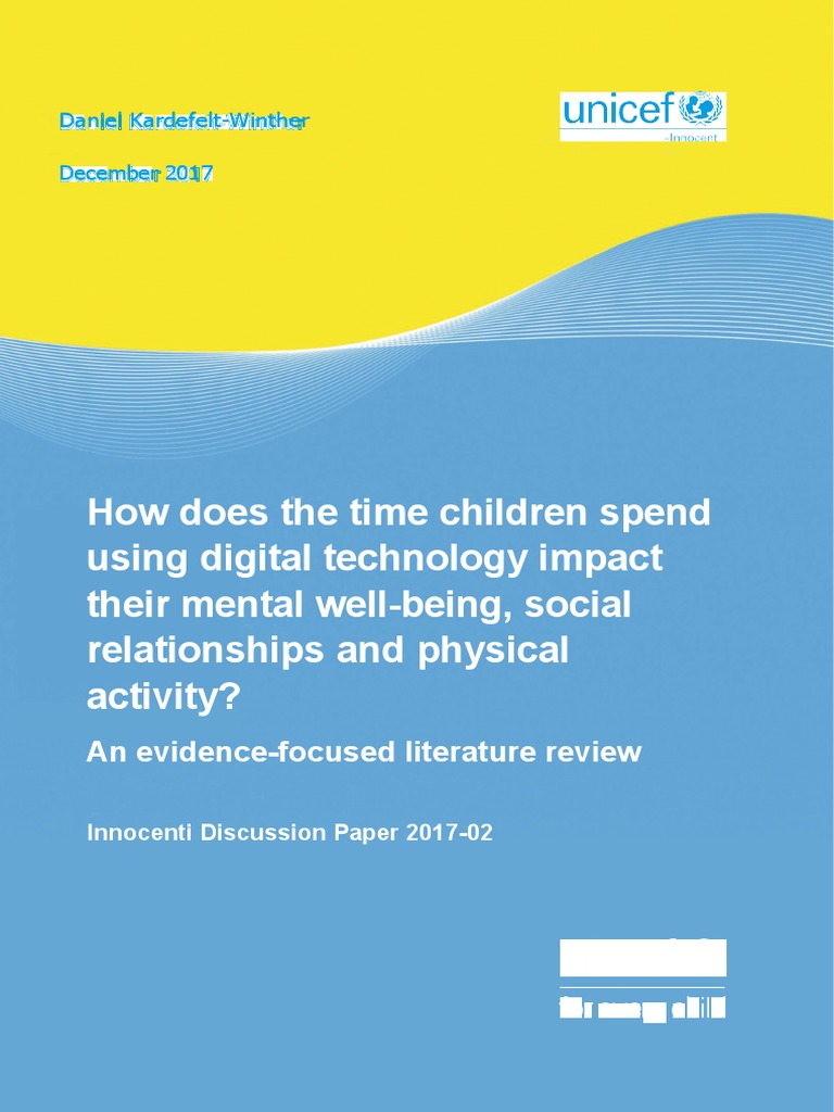 Children Digital Technology Wellbeing | PDF | Well Being | Mental Health
