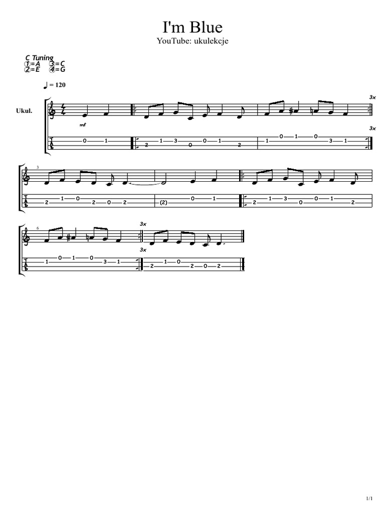 I am blue ukulele | PDF