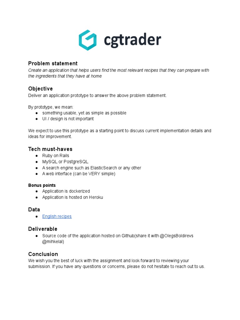 Back-End Test Assignment PDF | PDF