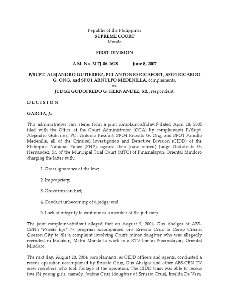 Gutierrez VS Hernandez | PDF | Law | Social Science