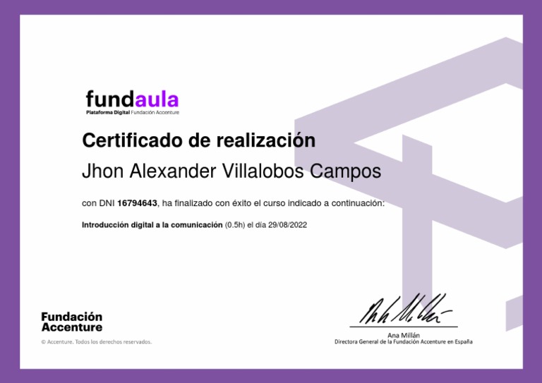 Certificado Fundaula | PDF | Juegos y actividades | Informática