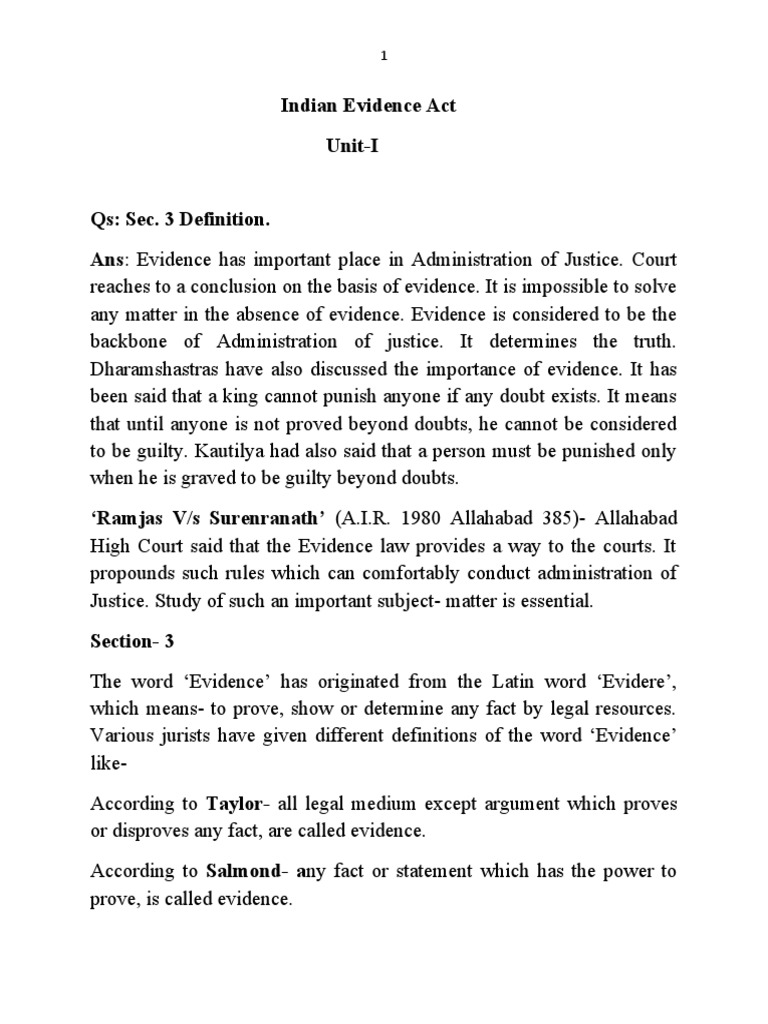 The Law of Evidence | PDF | Confession (Law) | Evidence (Law)