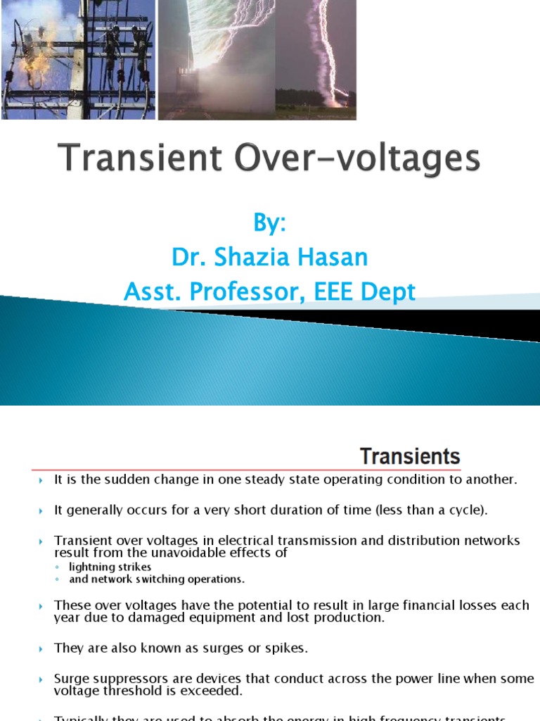 Transient Overvoltage in Power Systems | PDF | Capacitor | Electric Arc
