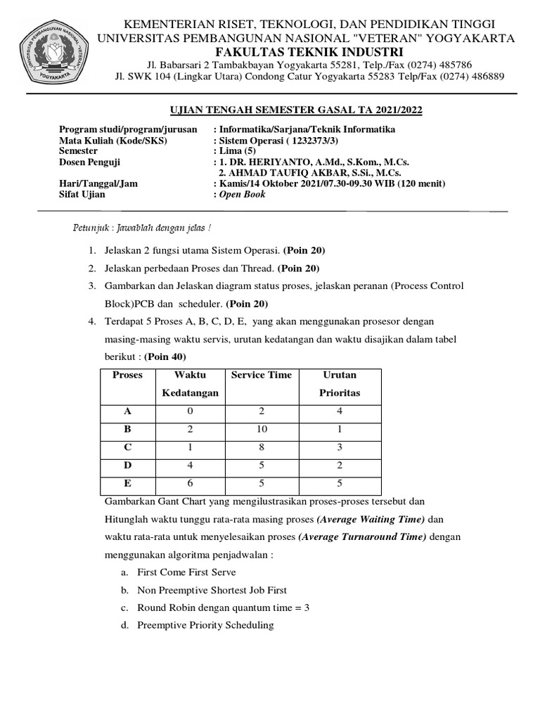 Soal Uts So 2021 2022 Pdf Pdf