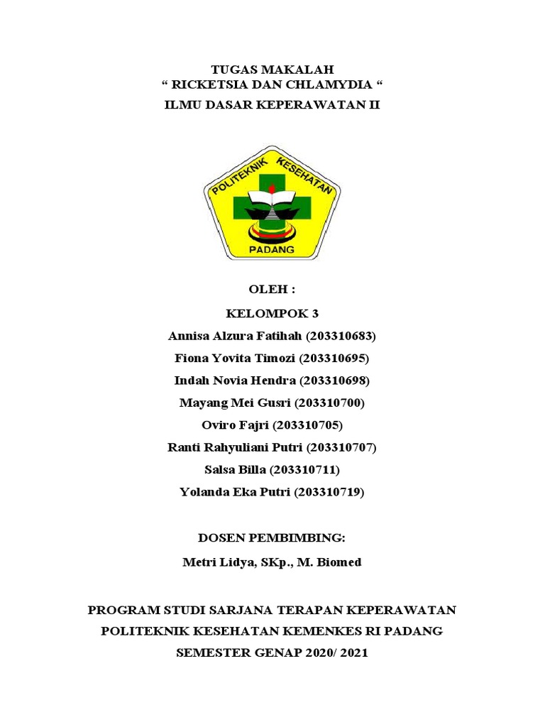Kel. 3 Makalah Idk Ii Tentang Ricketsia Dan Clamidia | PDF