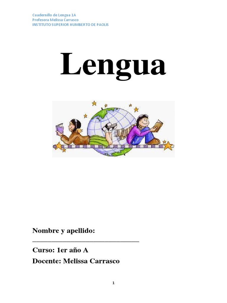 Cuadernillo 1ero Lengua Anual Pdf Pdf Comunicación Palabra