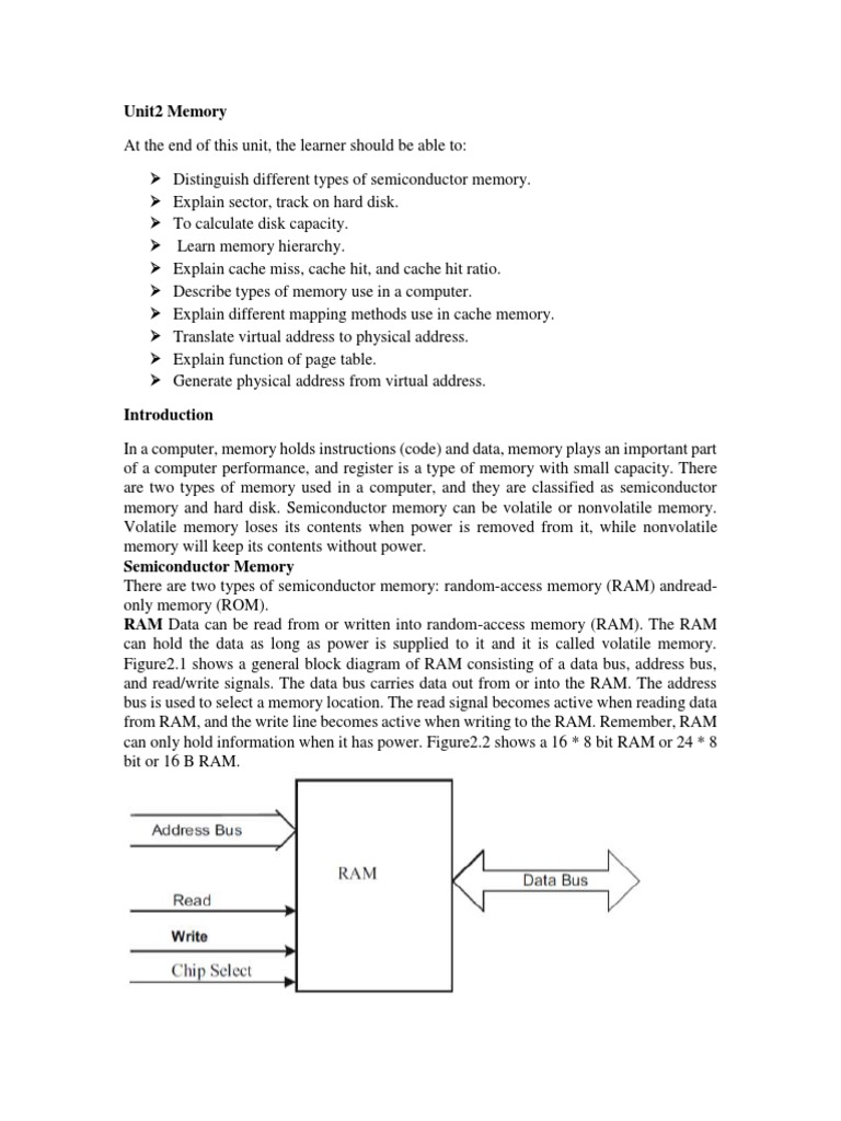 Unit 2 Memory | PDF | Cpu Cache | Random Access Memory