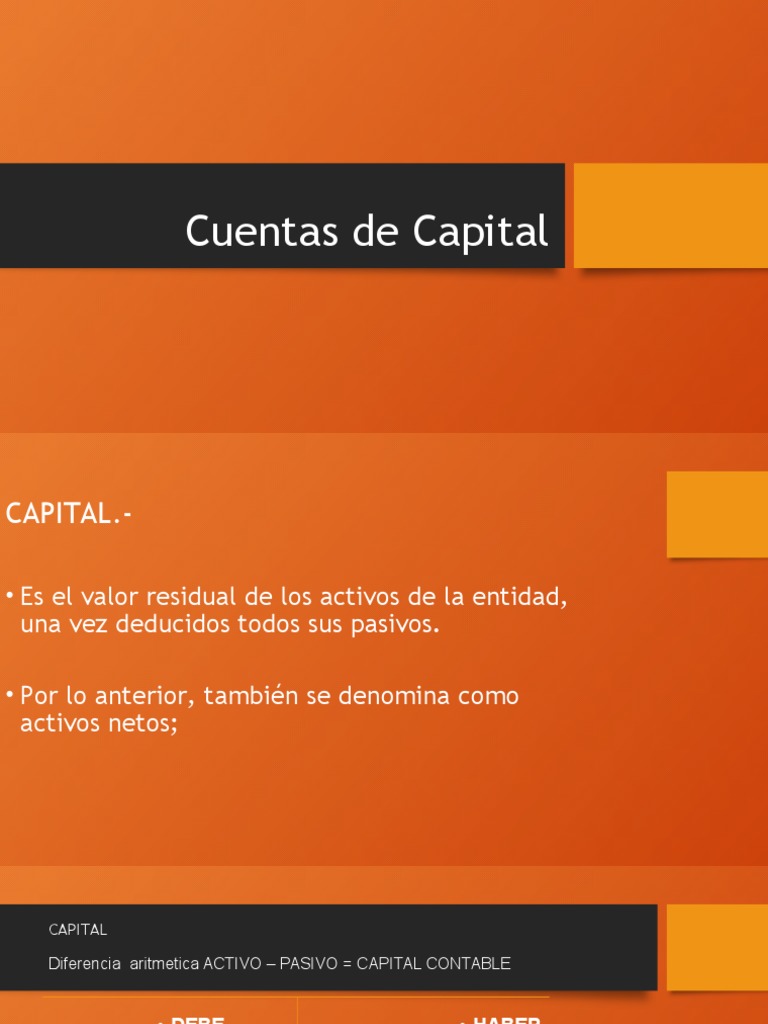 Cuentas de Capital | PDF | Contabilidad | Industrias de servicio