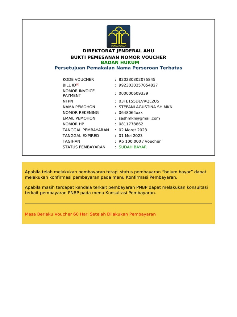 Bukti_pemesanan_voucher_NAMA BCS | PDF