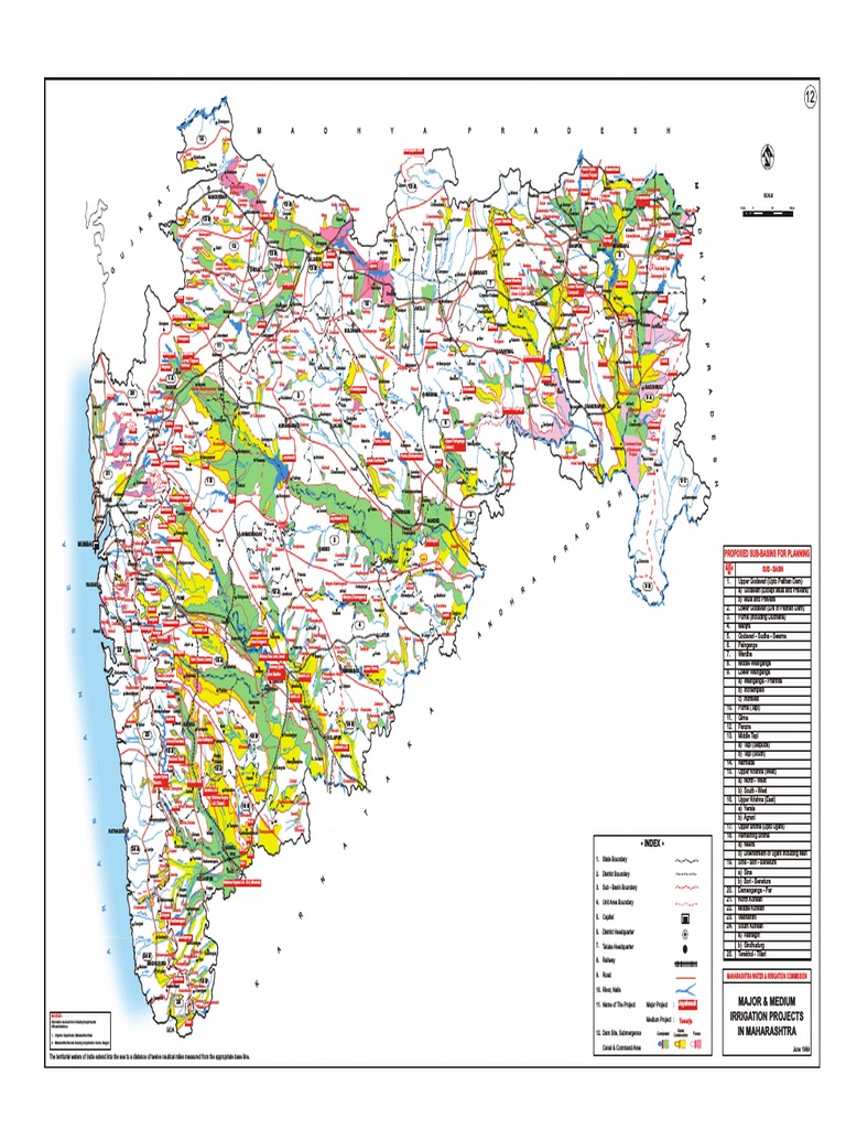 Maharashtra Map From MWRRA | PDF