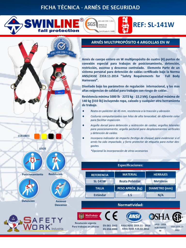 Arnés Swinline 4 Argollas W | PDF