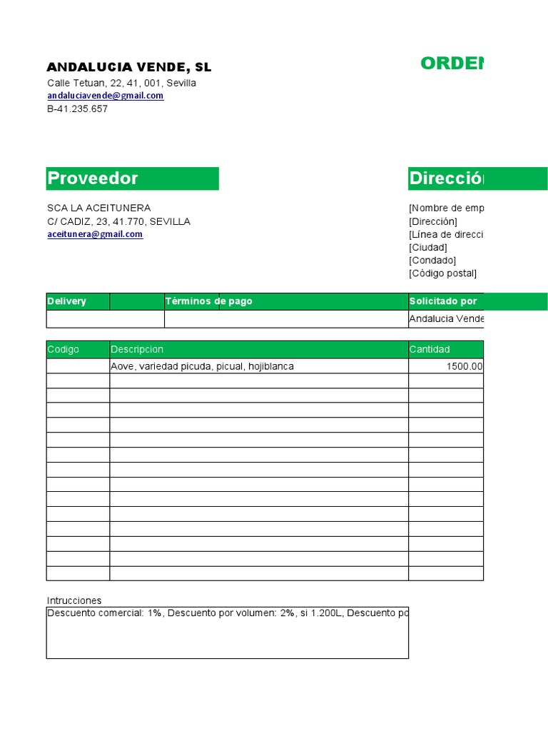 Orden de Compra | PDF