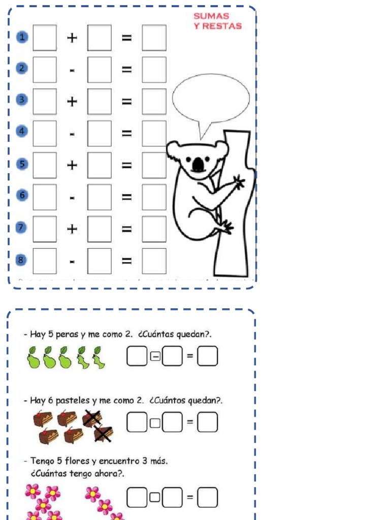 Evaluación de Sumas y Restas | PDF