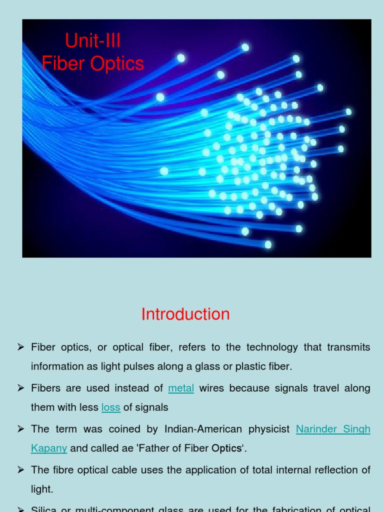 Fiber Optics Fundamentals | PDF | Optical Fiber | Refractive Index