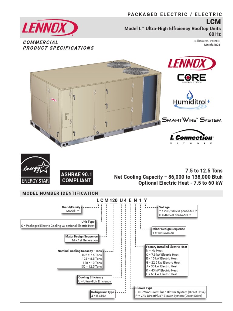 Lennox 10 Ton | PDF | Duct (Flow) | Power Inverter