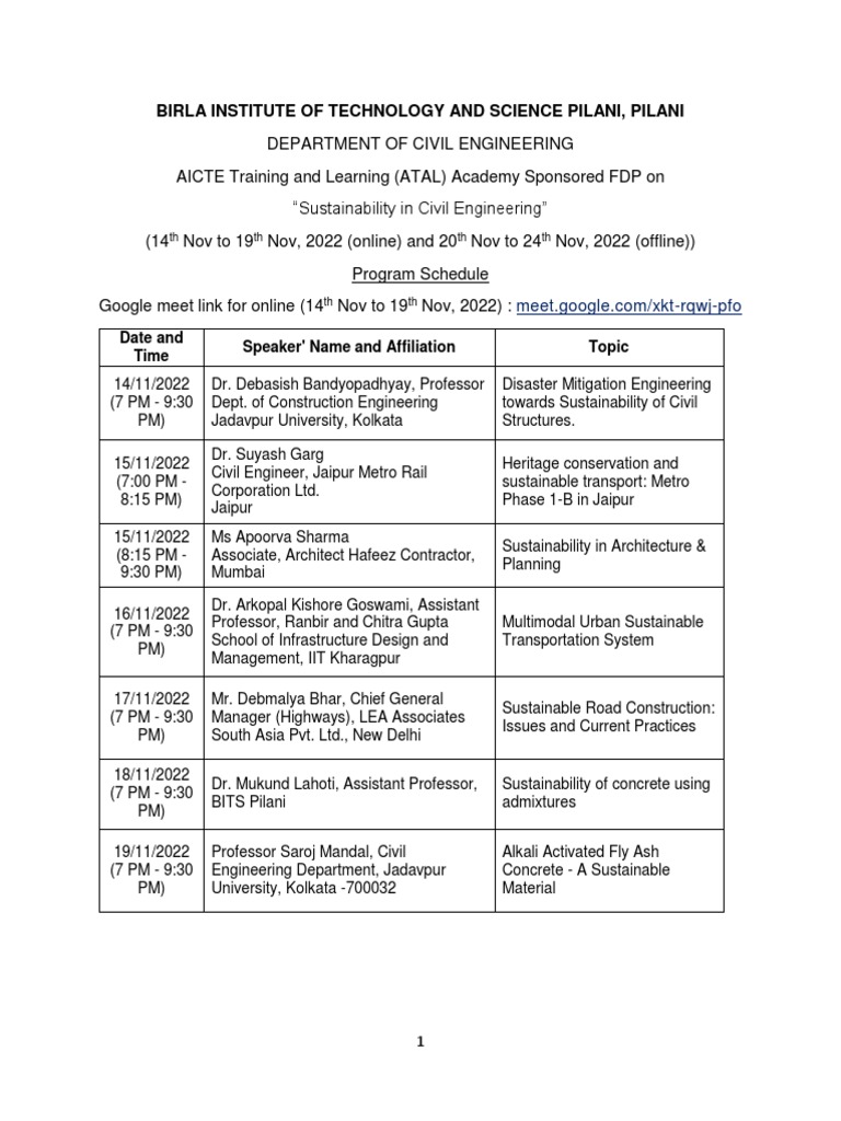FDP Schedule PDF | PDF | Concrete | Engineering