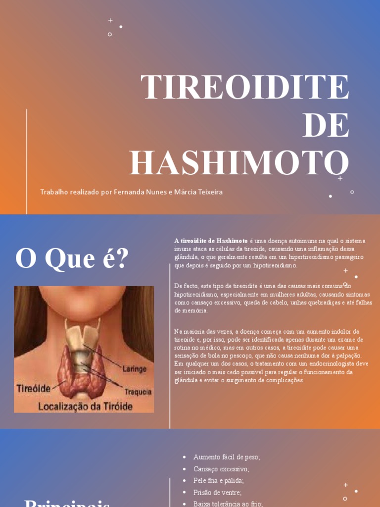 Tireoidite de Hashimoto: Sintomas e Tratamento | PDF | Tireoide ...