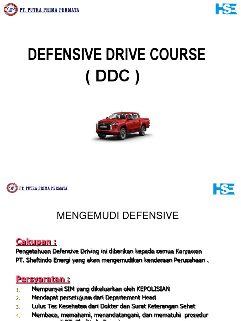 Pelatihan Mengemudi Defensive Ddc Pdf Teknologi Rekayasa