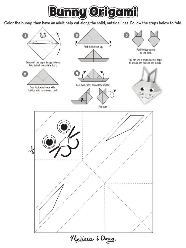 Printable Origami Bunny Page | PDF