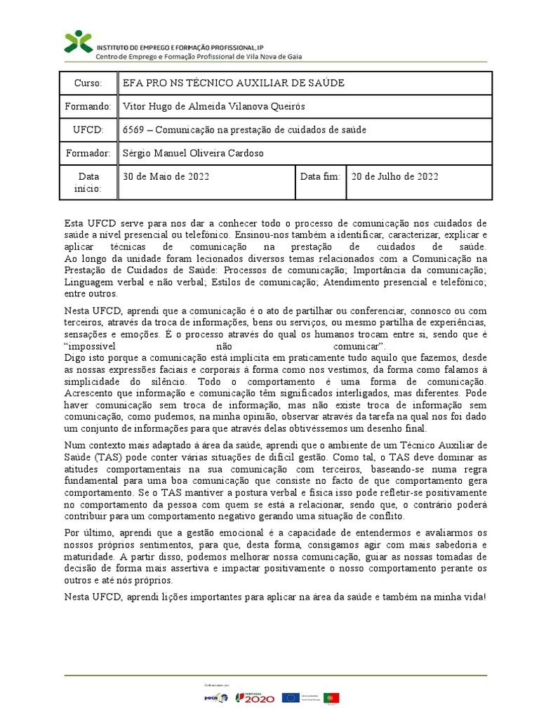 Pra Ufcd - 6559 | PDF | Comunicação | Comportamento