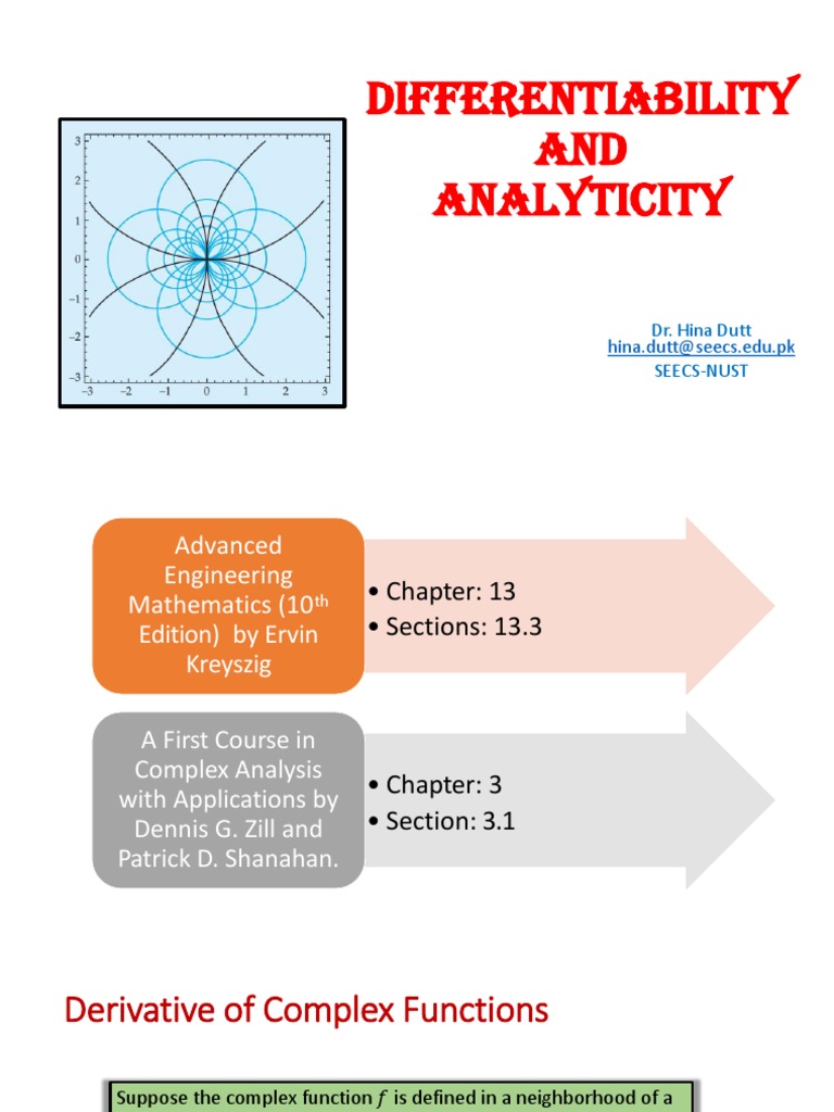 Differentiability and Analyticity PDF | PDF | Analytic Function | Complex Analysis