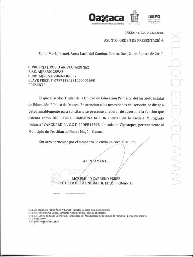 Orden de Comison | PDF