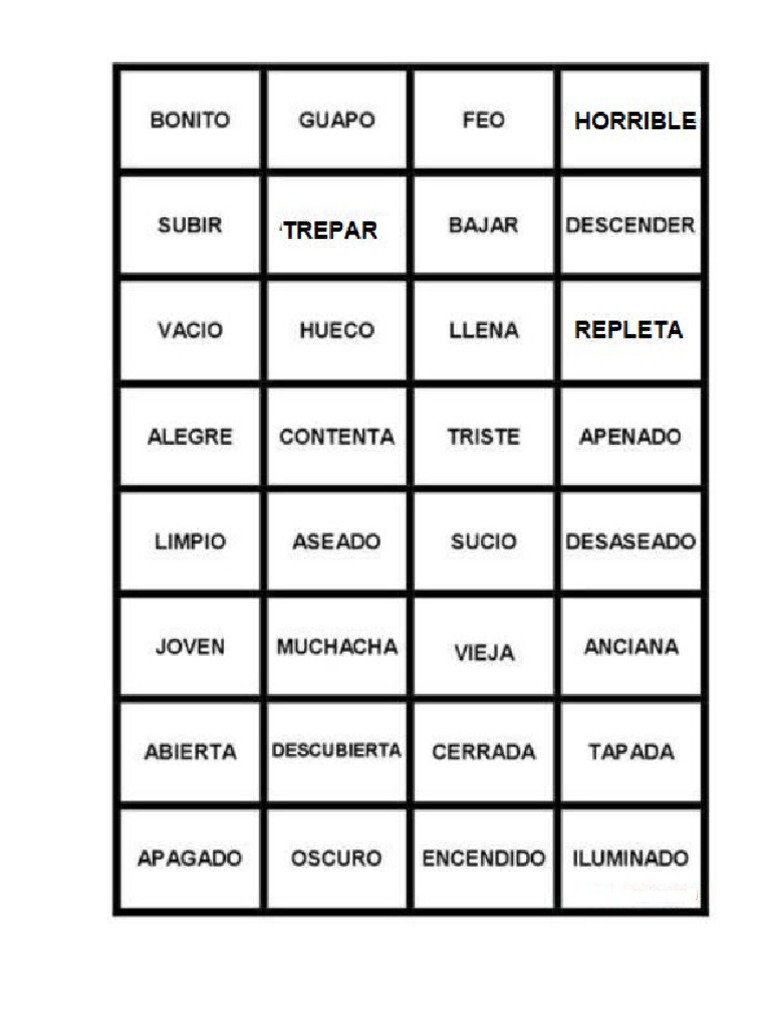 Domino de Sinonimos | PDF