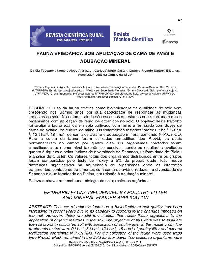 Artigo Cama de Aves Kemely Publicado | PDF | Agricultura | Desperdício