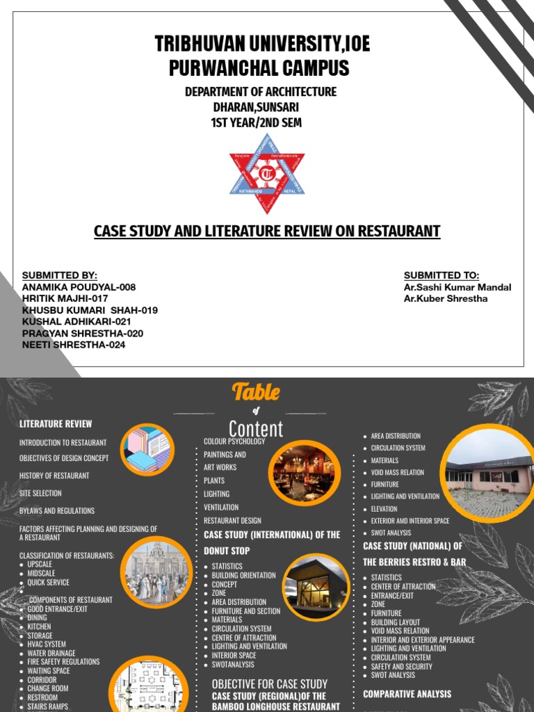 Case Study and Literature Review On Restaurant | PDF | Restaurants