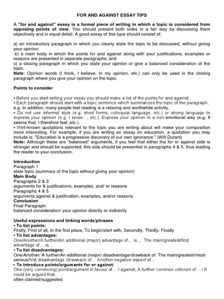 Weighing Both Sides: A Comprehensive Guide to Crafting a Balanced For ...