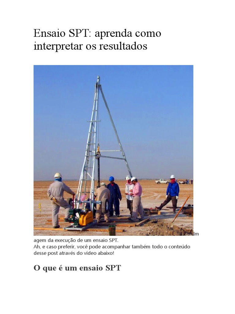 Ensaio SPT | PDF | Solo