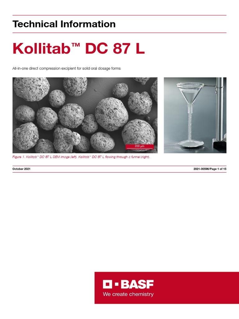 Kollitab DC 87 L - Technical - Information | PDF | Tablet (Pharmacy ...