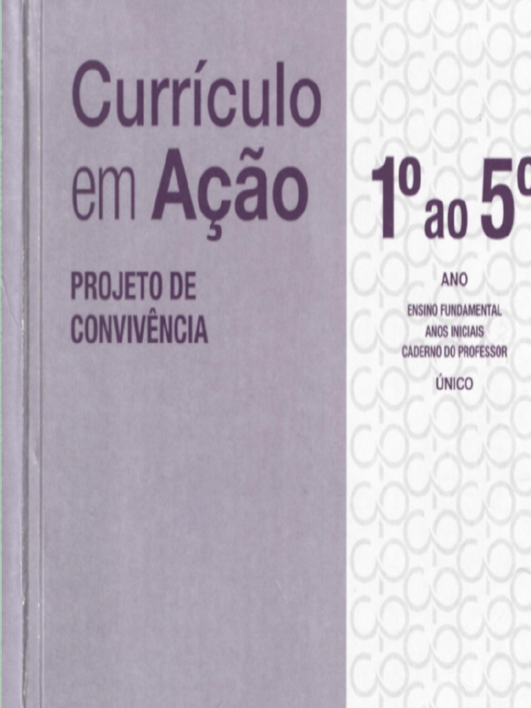 Currículo em Ação - Projeto de Convivência - Caderno Do Professor - 4 ...