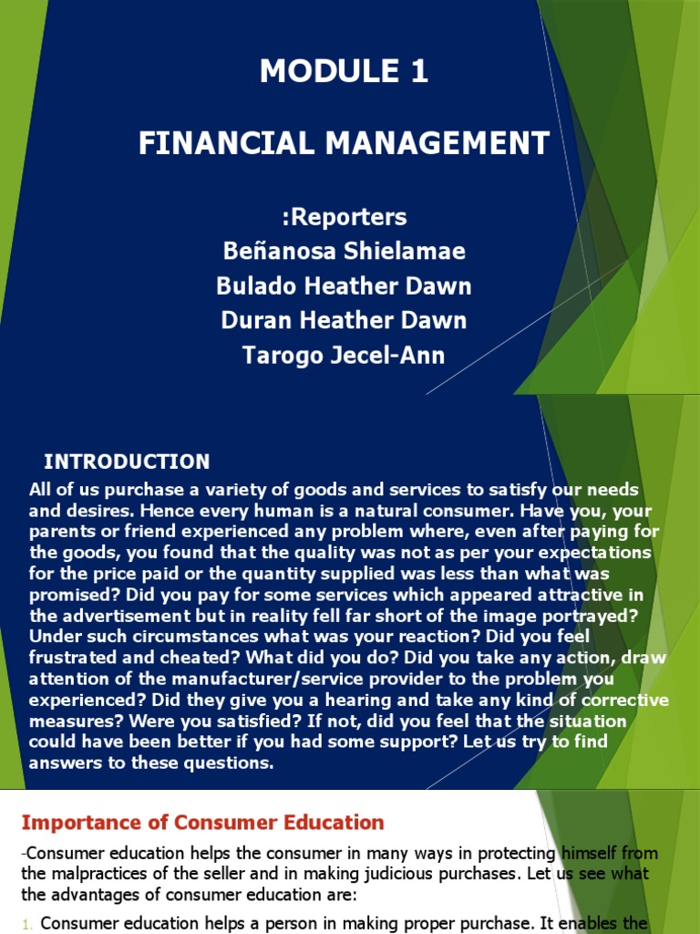 Consumer Education | PDF