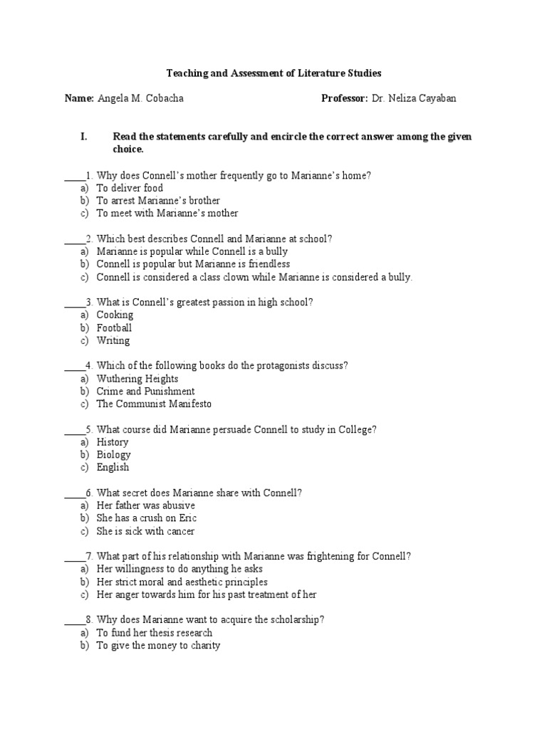Teaching and Assessment of Literature Studies | PDF | Mystery, Thriller ...