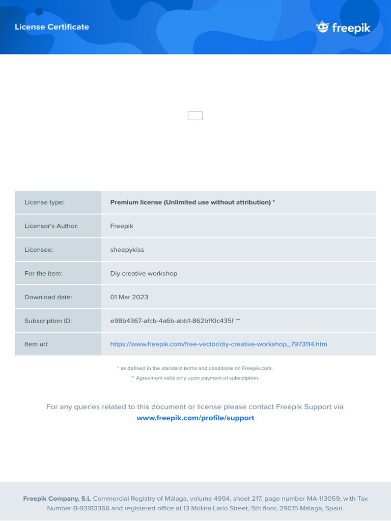 Premium License Certificate for DIY Workshop | PDF | License | Computing