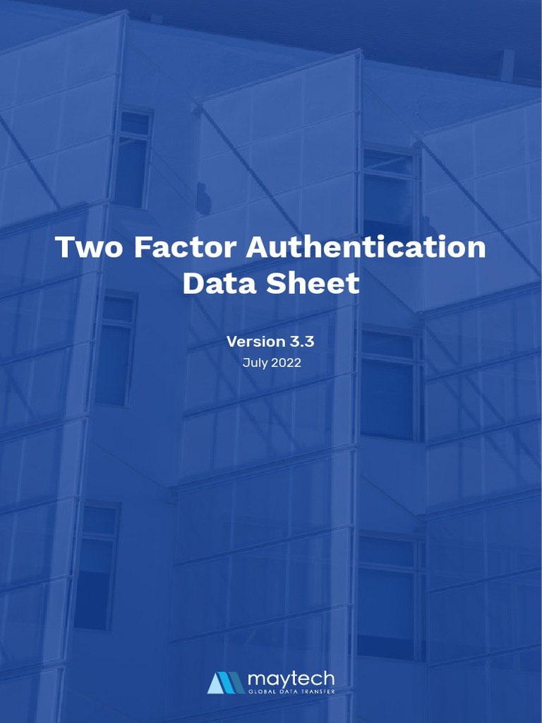 Two Factor Athentication Data Sheet PDF | PDF | Password | Computer Access Control