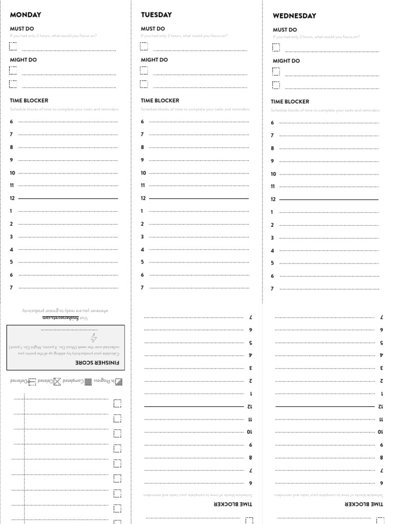 A Weekly Time Management Template for Prioritizing Tasks and Staying ...