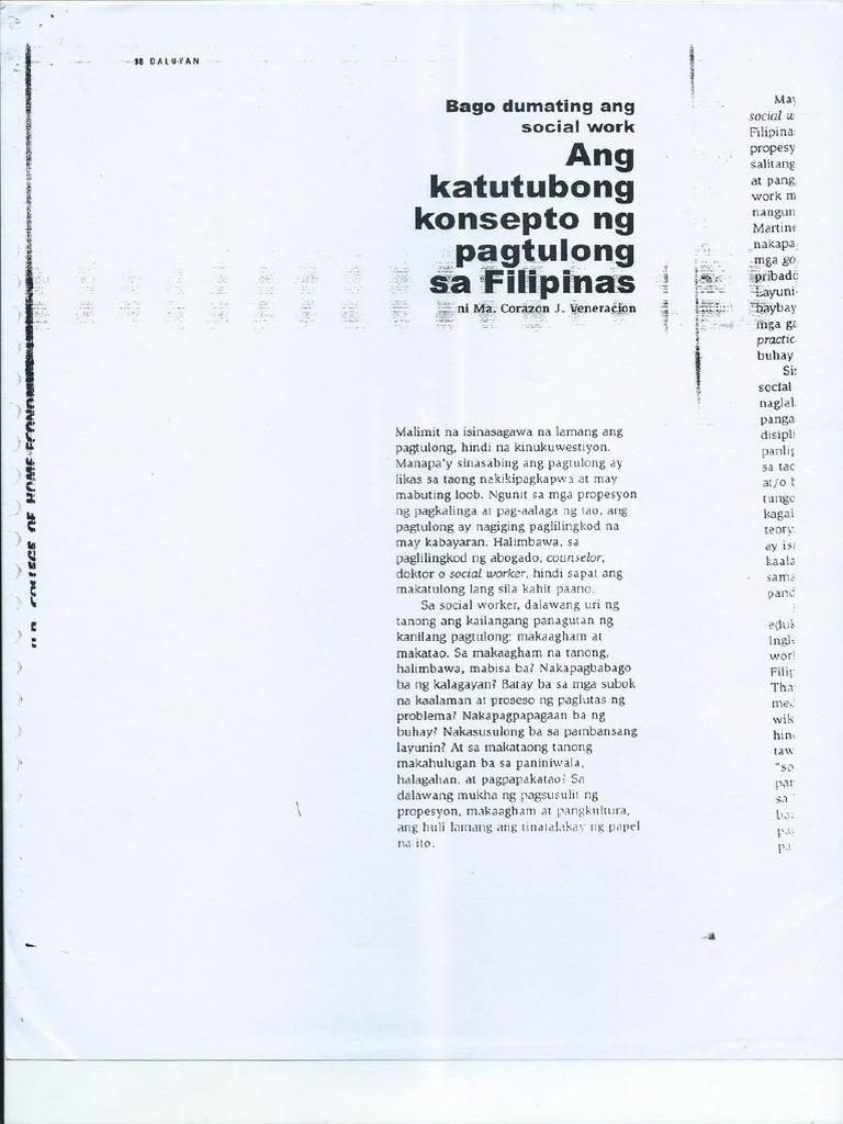 Katutubong Konsepto NG Pagtutulong Sa Filipinas PDF Free PDF | PDF