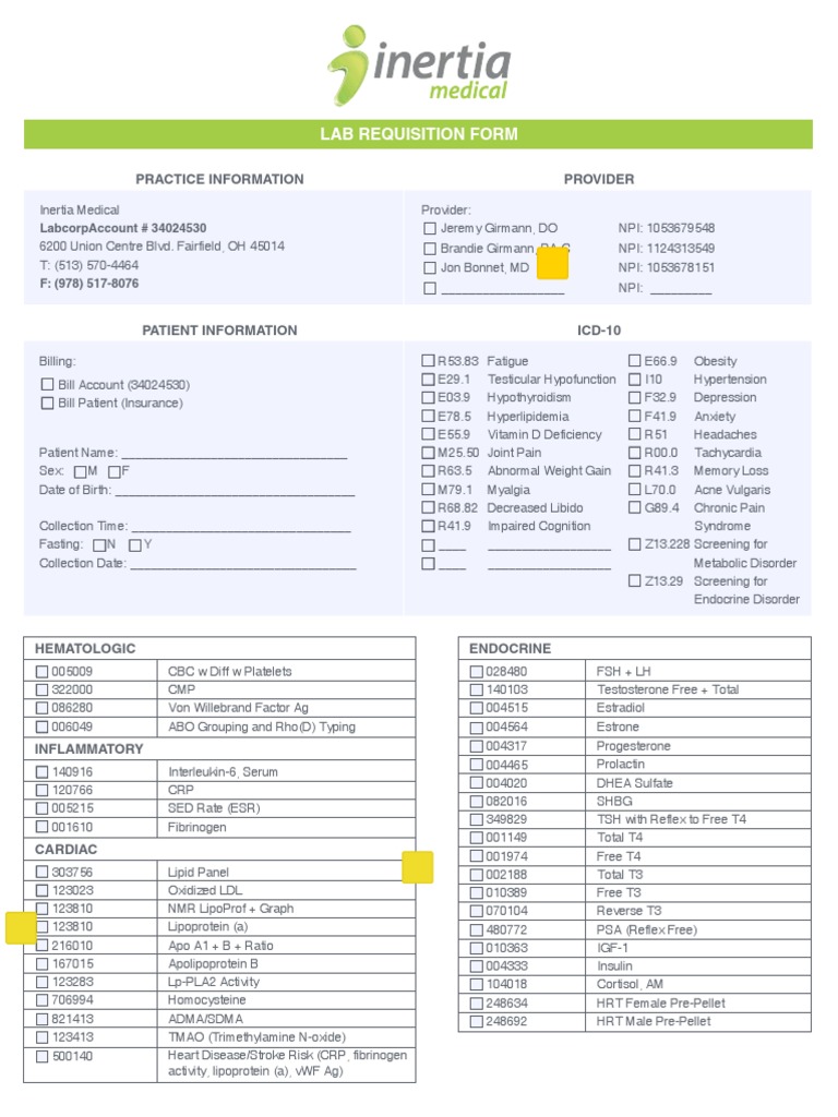Inertia Lab Form Edits and Pricing PDF | PDF | Lipoprotein ...