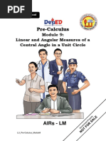 Pre Calculus Quarter 2 Module 1 | PDF | Angle | Cartesian Coordinate System