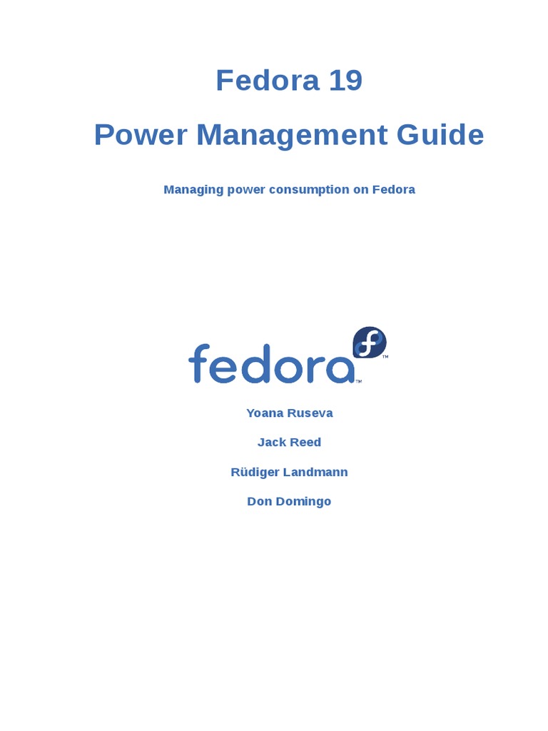 Fedora 19 Power - Management - Guide en US | PDF | Program Optimization ...