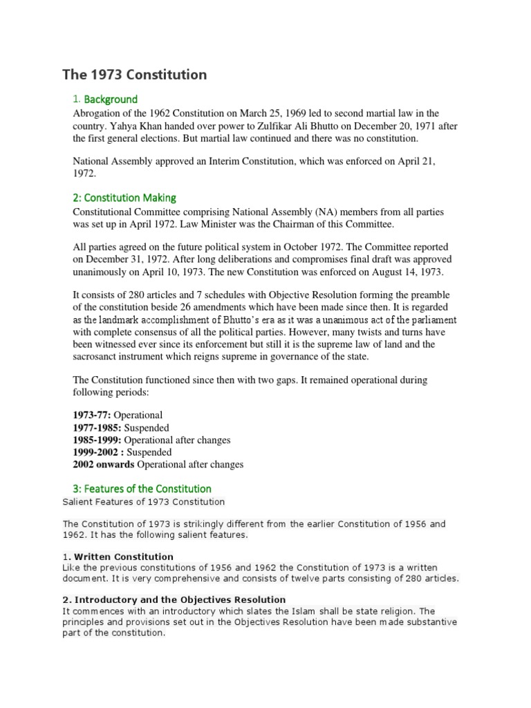 1973 Constitution | PDF | Parliament Of Pakistan | Government
