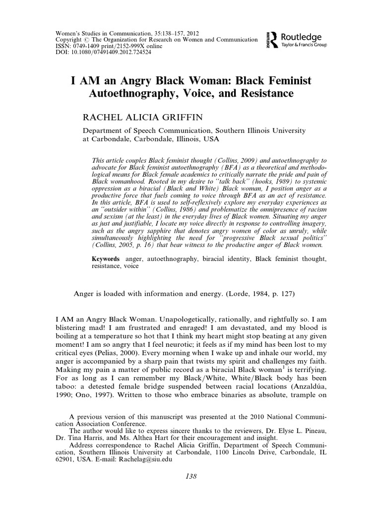 Rachel-Alicia-griffin Angry Black Woman | PDF | Intersectionality ...