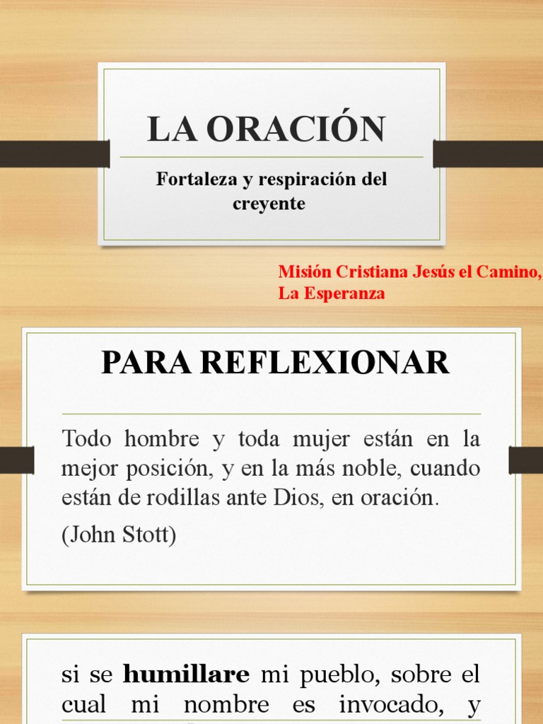 LA ORACIÓN (2 Cronicas 7 - 14) | PDF