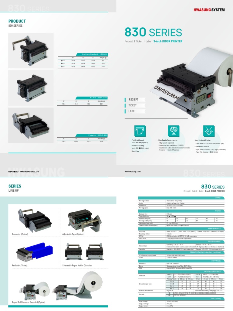 830 Hwasung System | PDF | Printer (Computing) | Computer Science