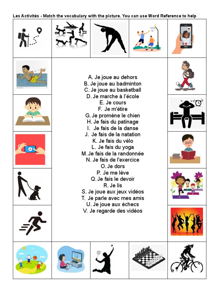 Les Activités - Worksheet | PDF