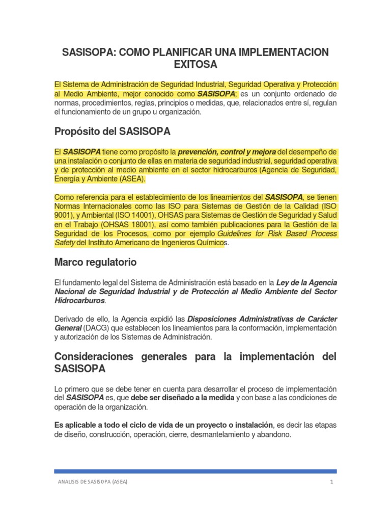 Guía para Implementar SASISOPA | PDF | Negocios | Tecnología